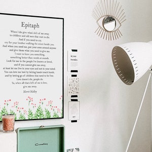 Epitaph Poem When I Die Give Printable, NCIS Funeral Speech Print ...