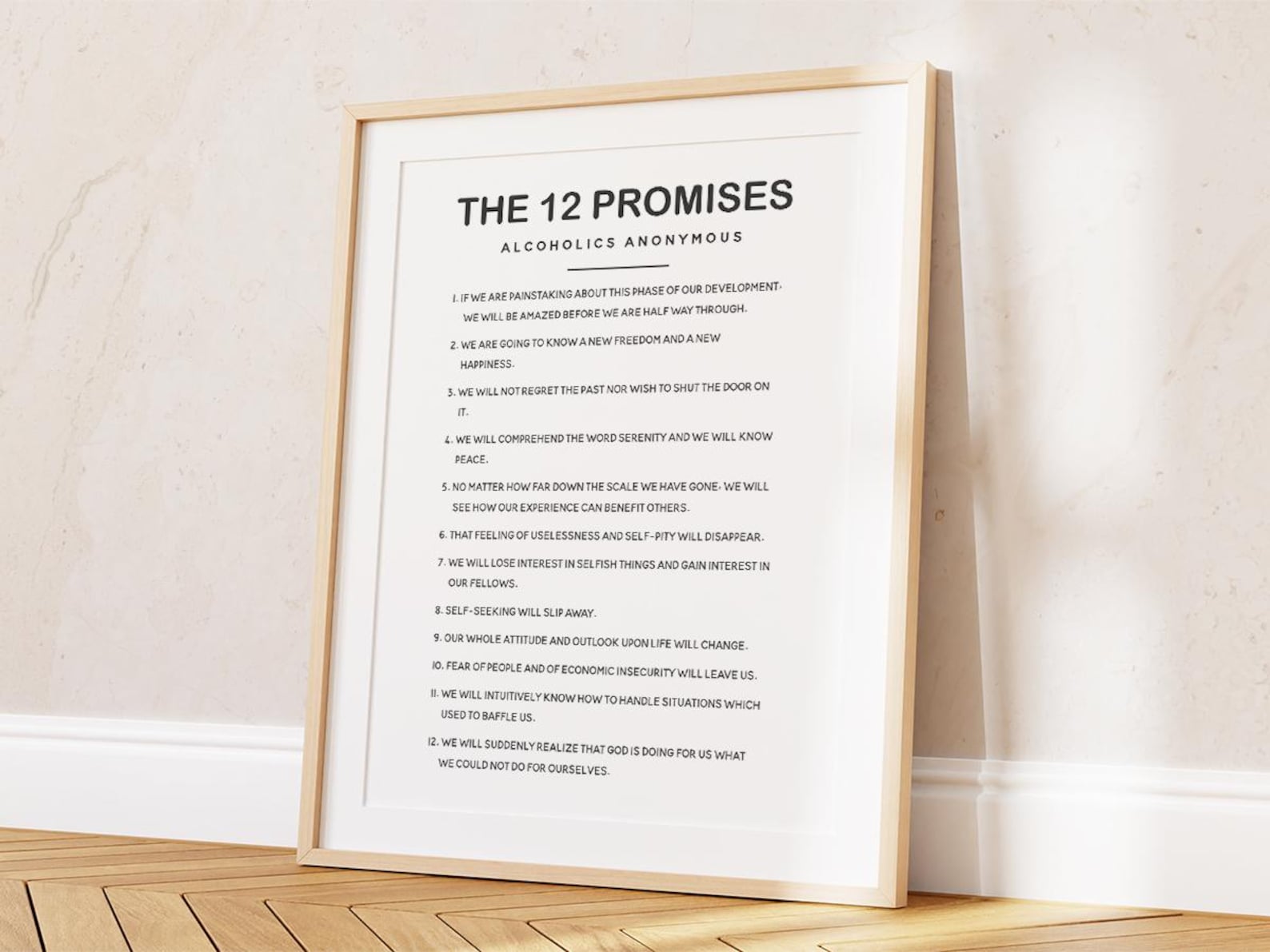 The 12 Promises of AA Printable, Digital Download, Strength in Sobriety ...