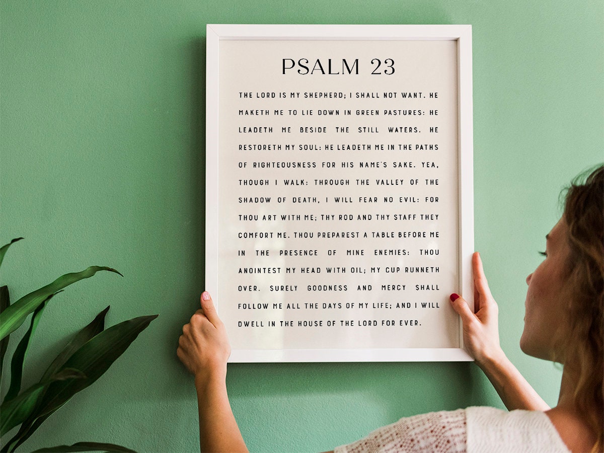 Psalm 23 Printable, King James Version, Bible Verse Print, Digital ...
