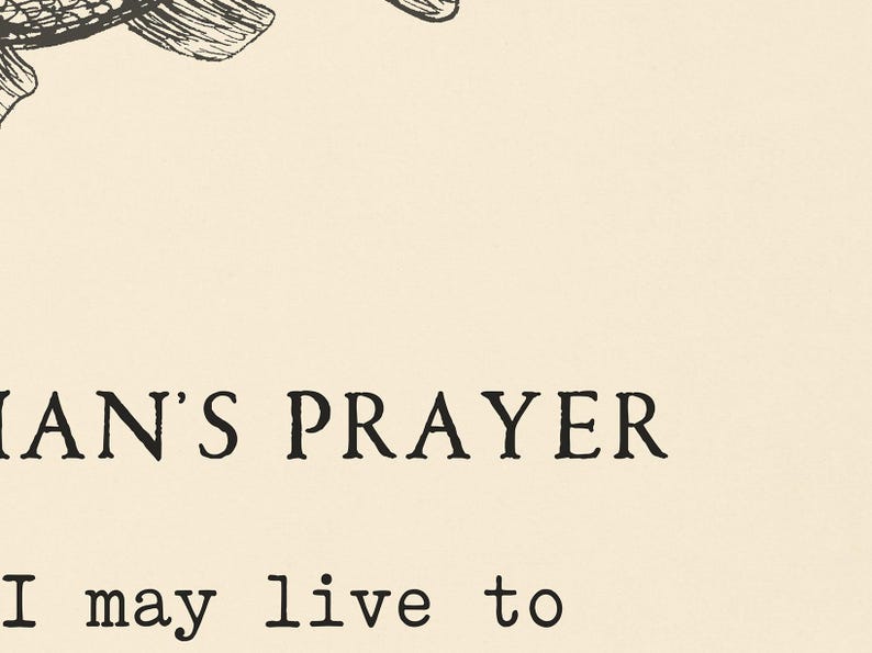 Fisherman Prayer Printable, Fly Fishing Trout Fish Wall Art, Nature ...