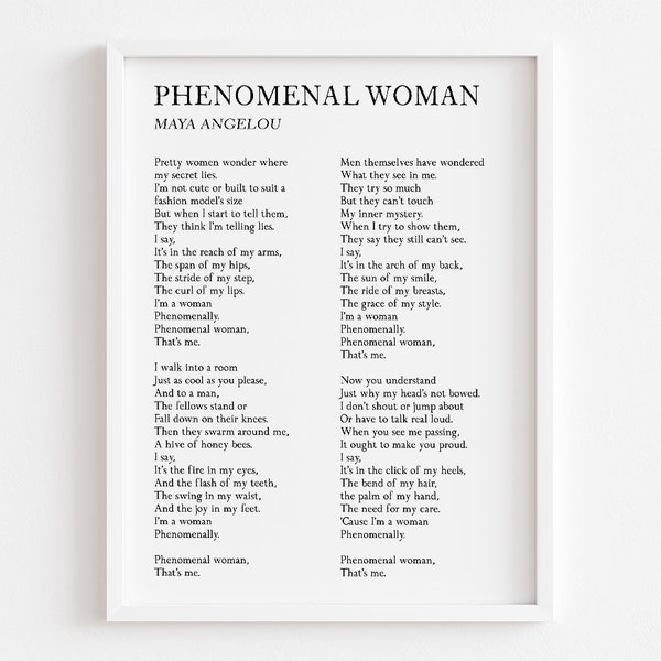 Phenomenal Woman Svg - Etsy