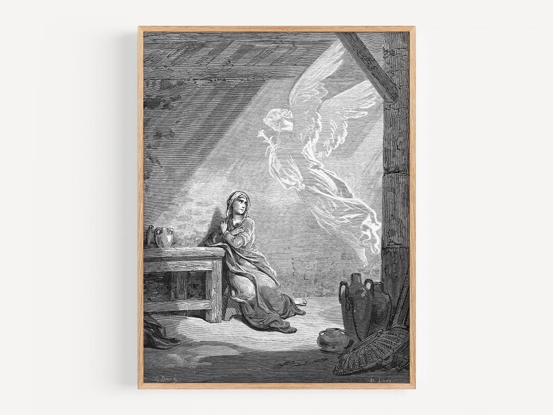 Gustave Doré Annunciation to the Virgin Mary Luke 1 Printable, Digital ...