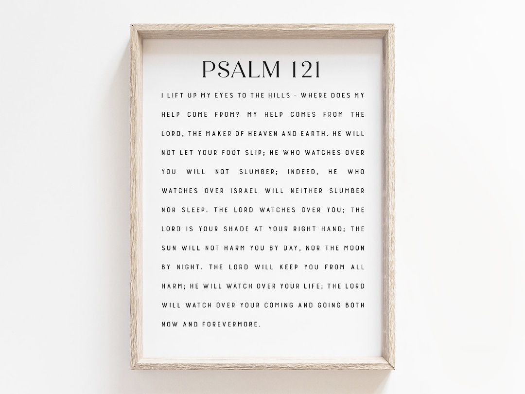 Psalm 121 Printable, Bible Verse Print, Minimalist Faith Prayer ...