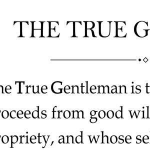 The True Gentleman Printable, John Walter Wayland Quote, Digital ...