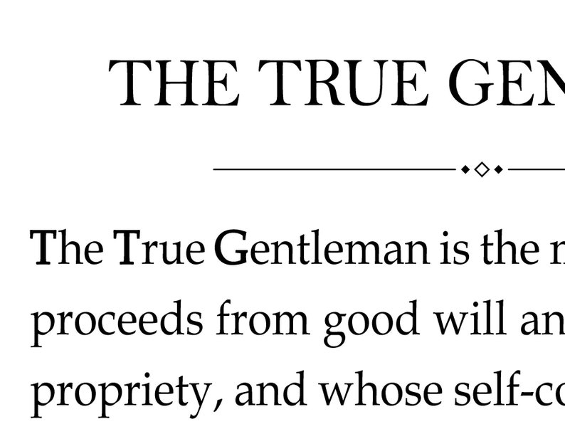 The True Gentleman Printable, John Walter Wayland Quote, Digital ...