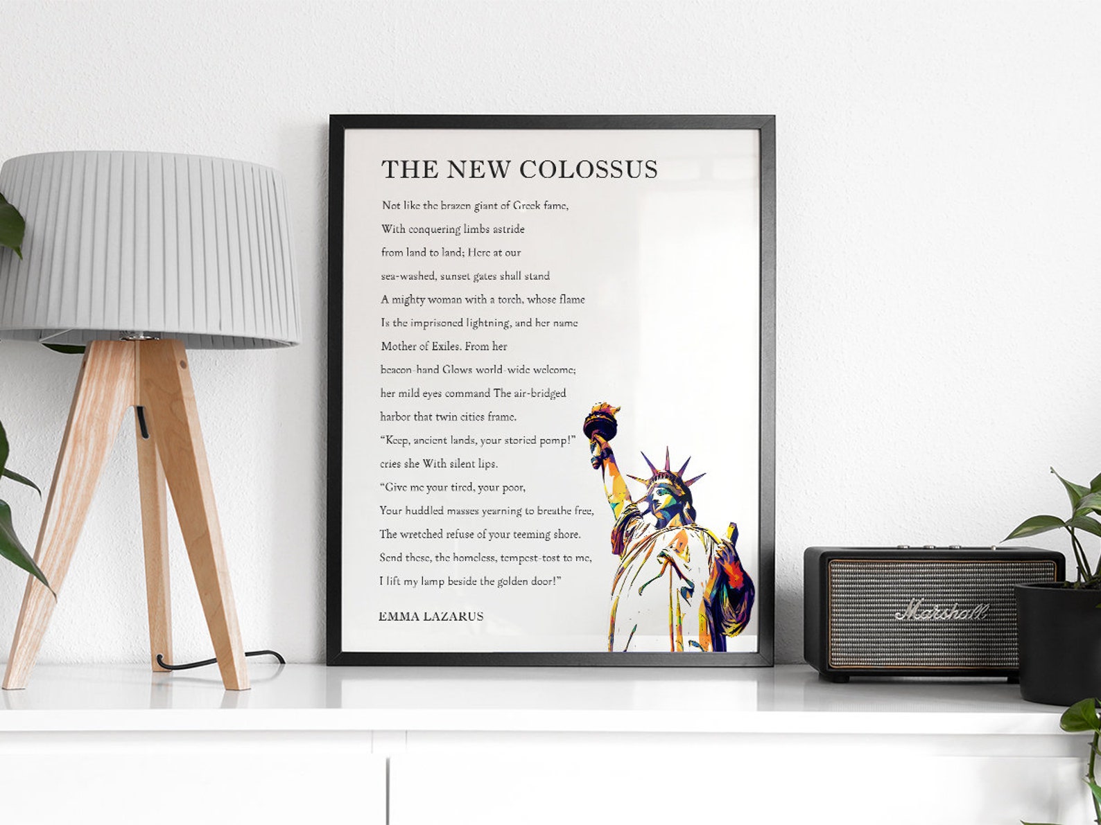 The New Colossus Poem - Emma Lazarus Printable, Digital Download ...