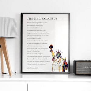 The New Colossus Poem - Emma Lazarus Printable, Digital Download ...
