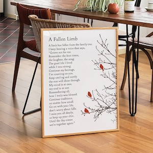 A Fallen Limb Poem Printable, Christian Print, Digital Download ...