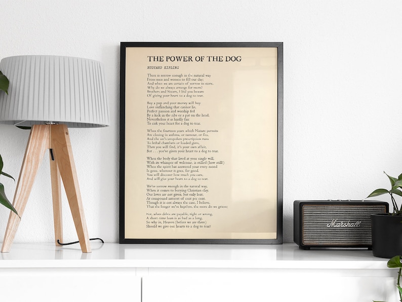 The Power of the Dog Poem by Rudyard Kipling Printable, Life of A Dog ...
