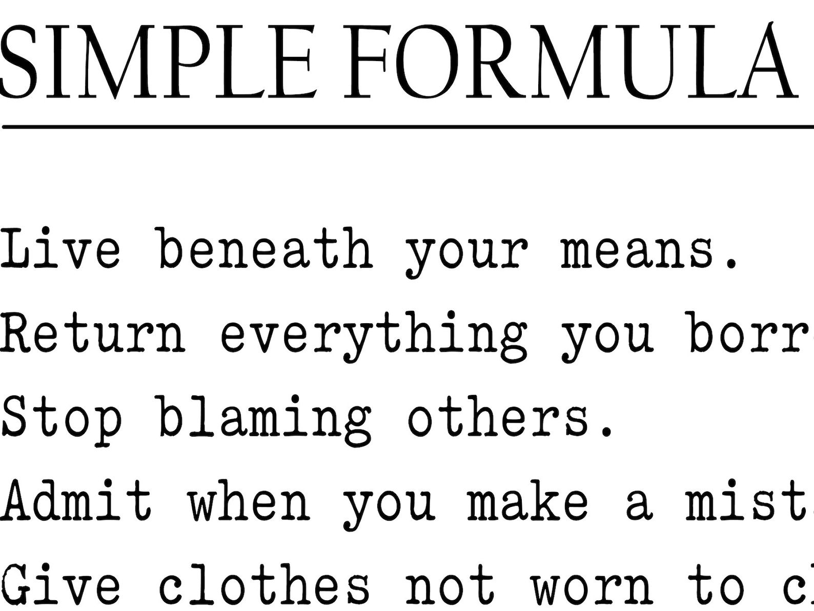Simple Formula for Living Printable, Home Office Cabin Print, Digital ...