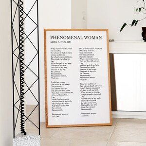 Phenomenal Woman Poem by Maya Angelou Printable, Female Empowerment ...