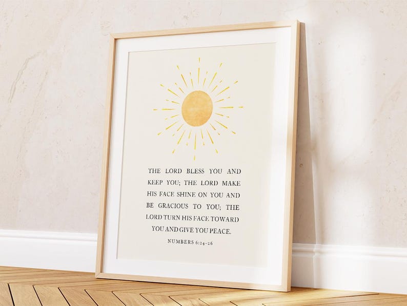The Lord Bless You and Keep You Numbers 6:24-26 Bible Verse Printable ...