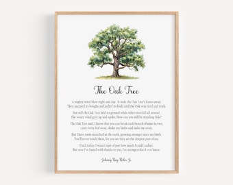 The Oak Tree Poem - Etsy
