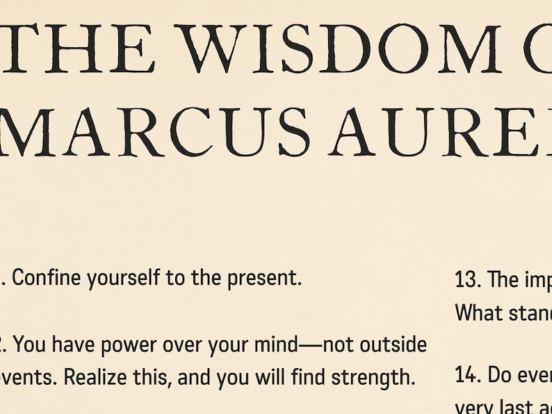 The Wisdom Quotes by Marcus Aurelius Printable, Meditation Print ...