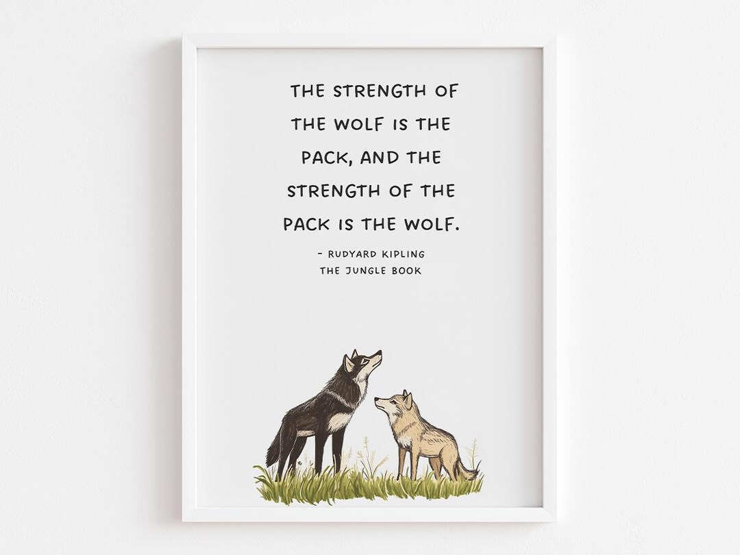 The Law of the Jungle Quote Poem - Rudyard Kipling Jungle Book ...