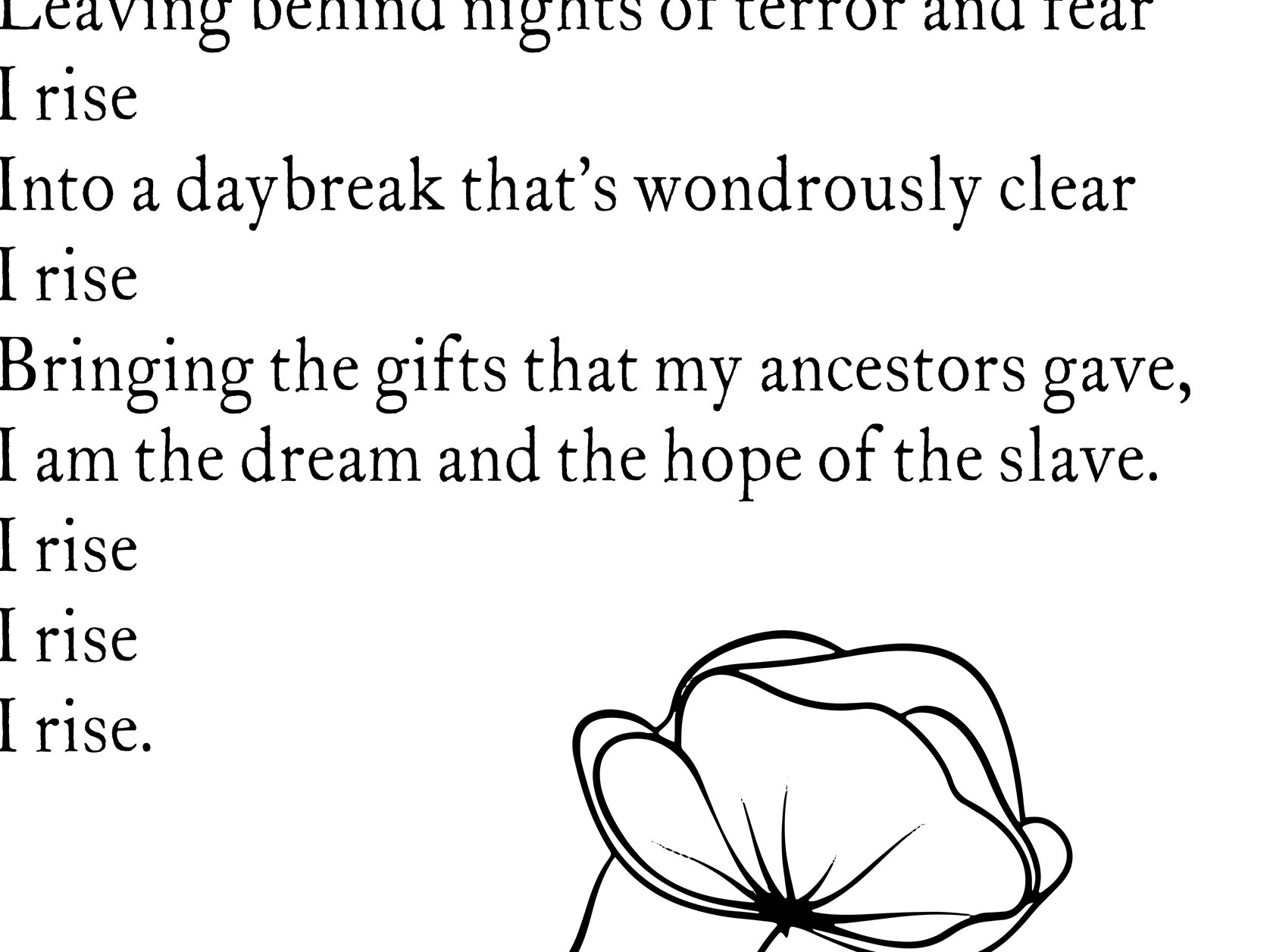 Still I Rise Poem by Maya Angelou Printable, Boss Leader Print, Digital ...