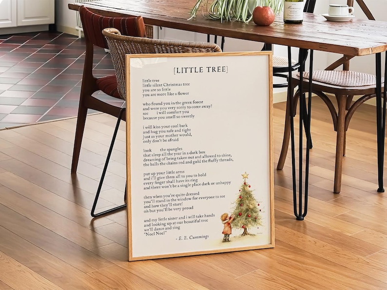 Little Tree Poem E. E. Cummings Printable, Digital Download, Nursery ...