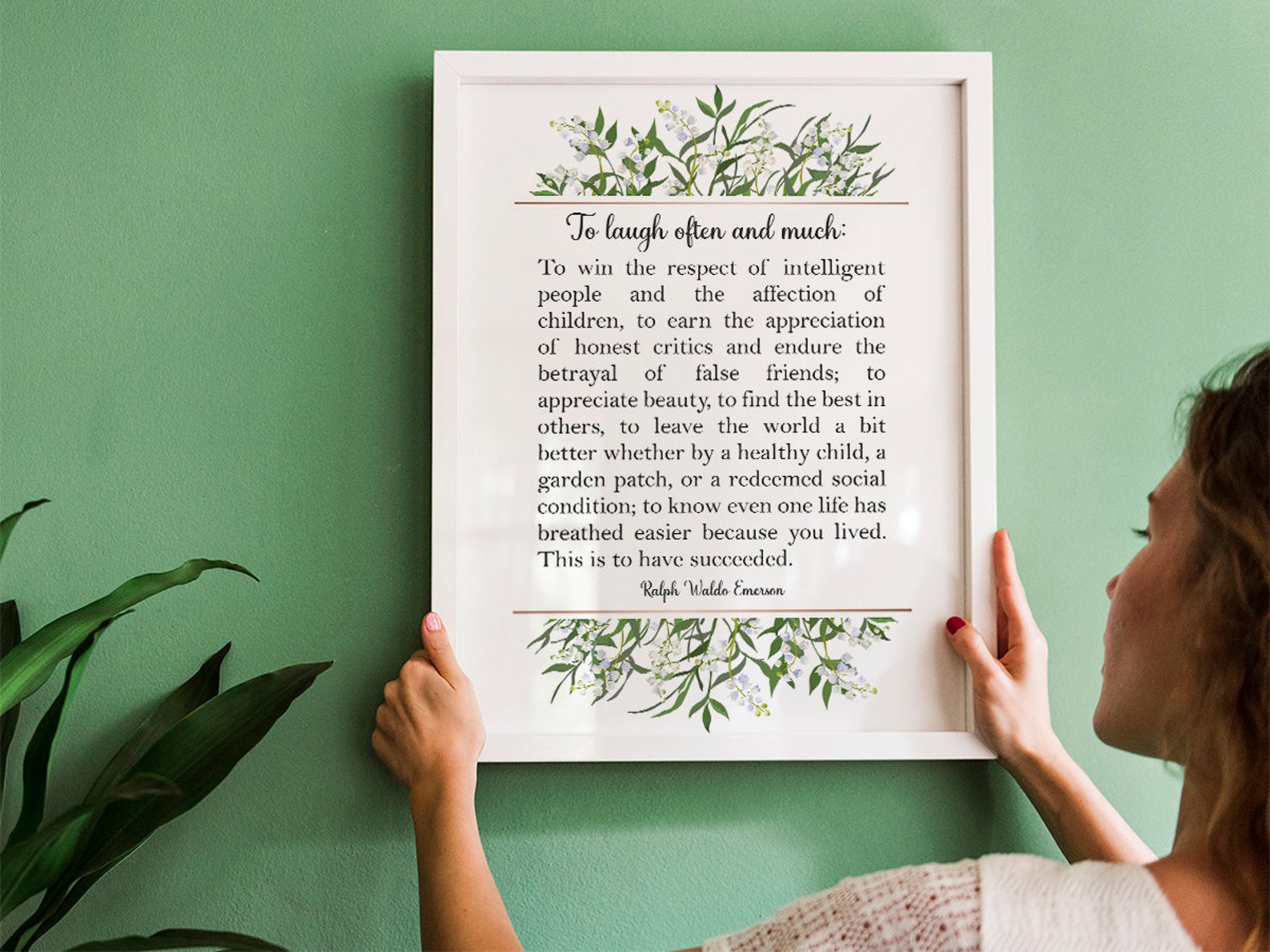 To Laugh Often & Much by Ralph Waldo Emerson Printable, Literature ...