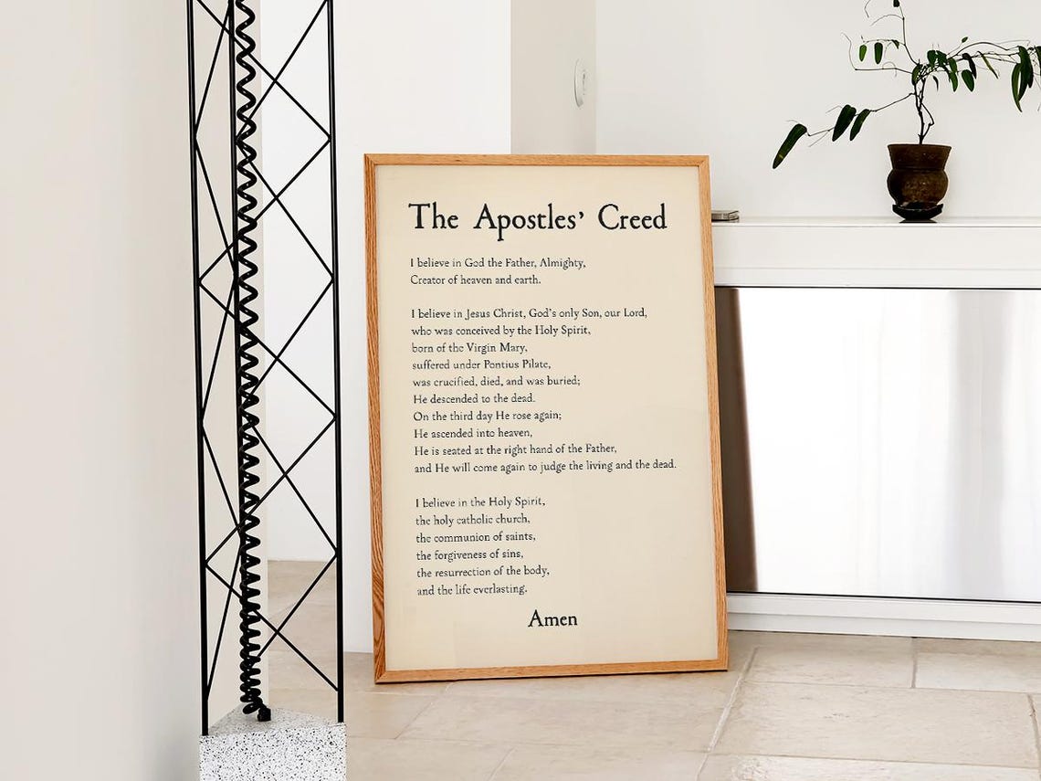 The Apostles Creed Prayer Printable, Digital Download, Confirmation ...