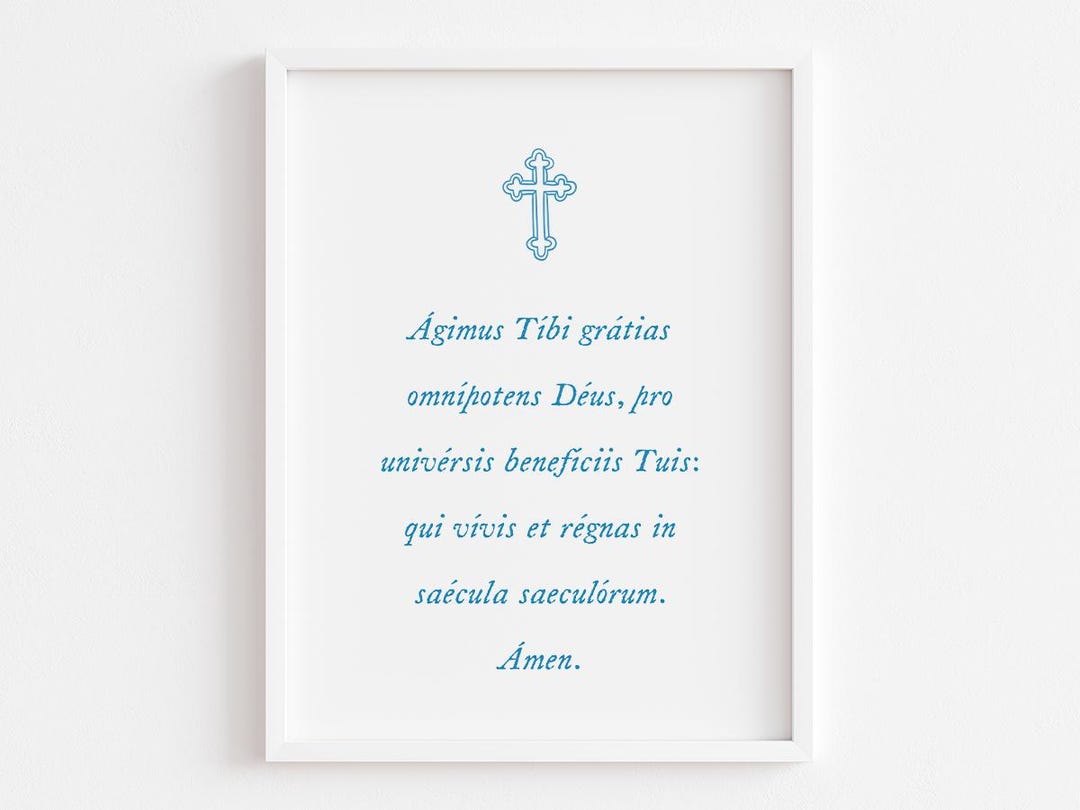 We Give Thee Thanks Latin Printable, Ágimus Tíbi Grátias - Grace After ...