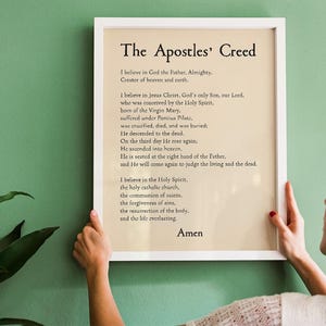 The Apostles Creed Prayer Printable, Digital Download, Confirmation ...