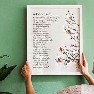 A Fallen Limb Poem Printable, Christian Print, Digital Download ...