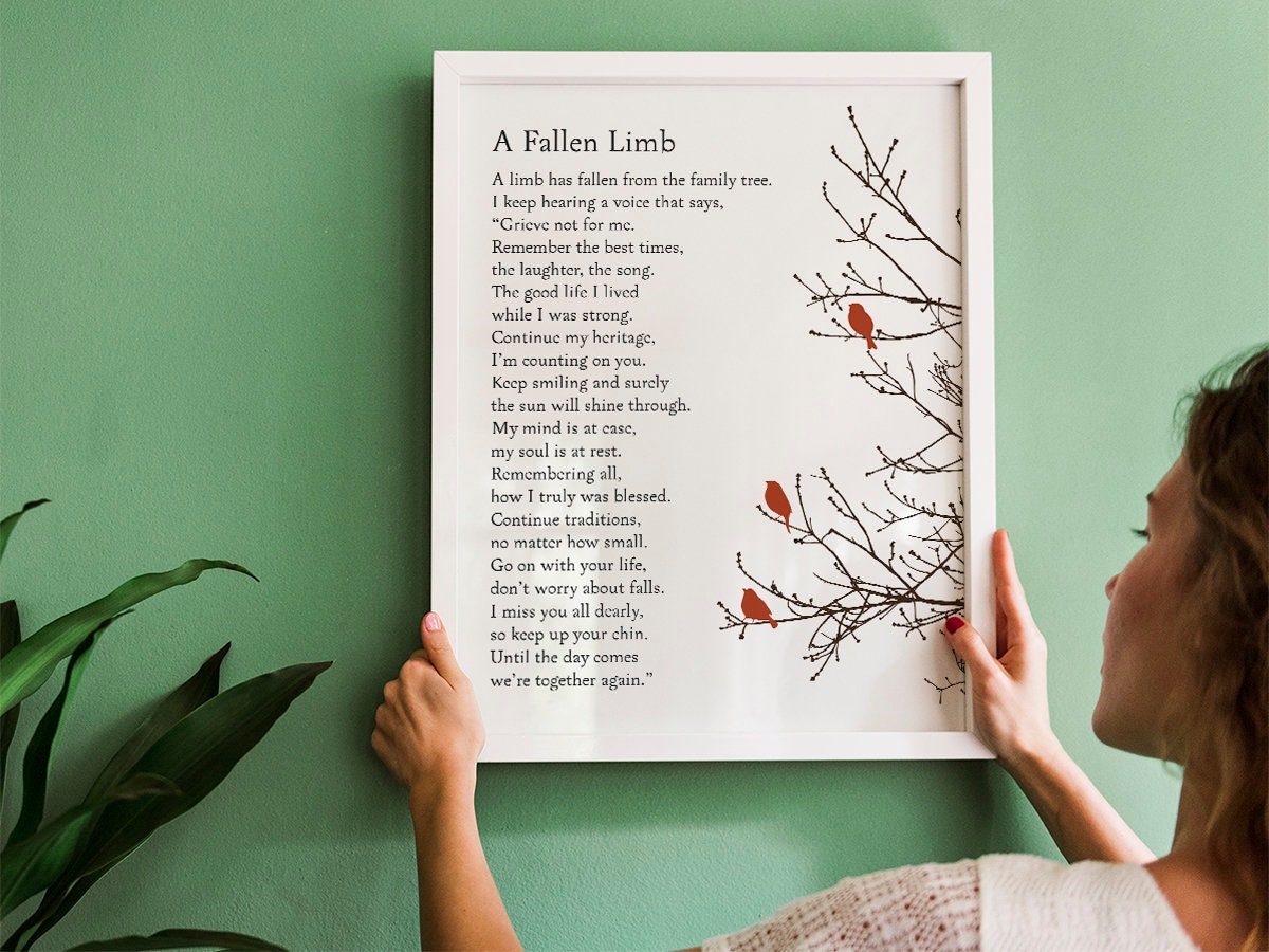 A Fallen Limb Poem Printable Christian Print Digital Download