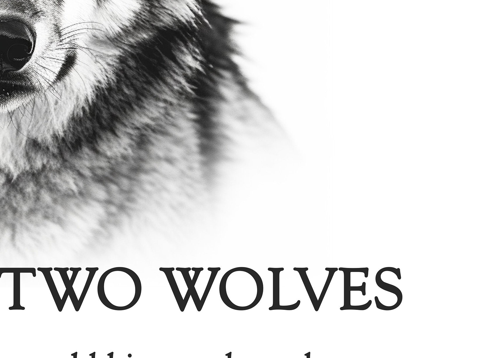 The Tale of Two Wolves - Cherokee Legend Printable, Motivational Print ...