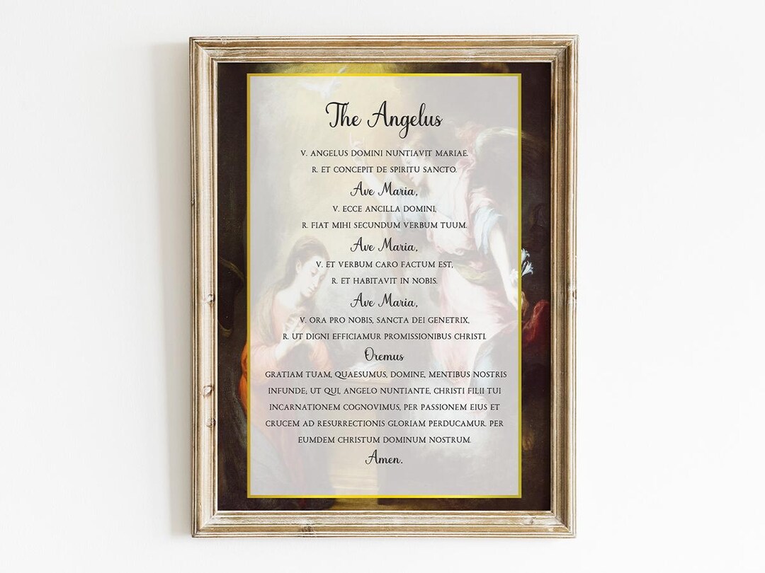 The Angelus Prayer Latin Pope Paul VI Annunciation Saint Gabriel ...