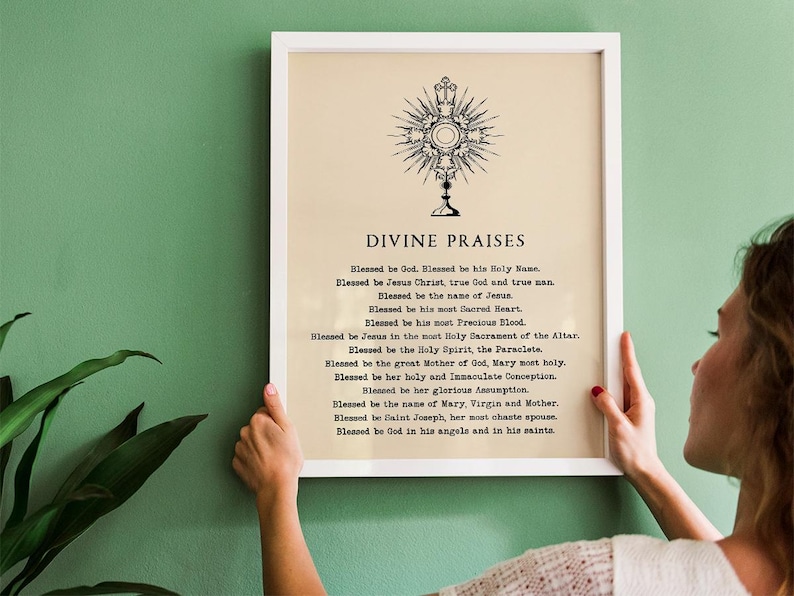 Divine Praises Prayer Printable, Digital Download, Catholic Church ...