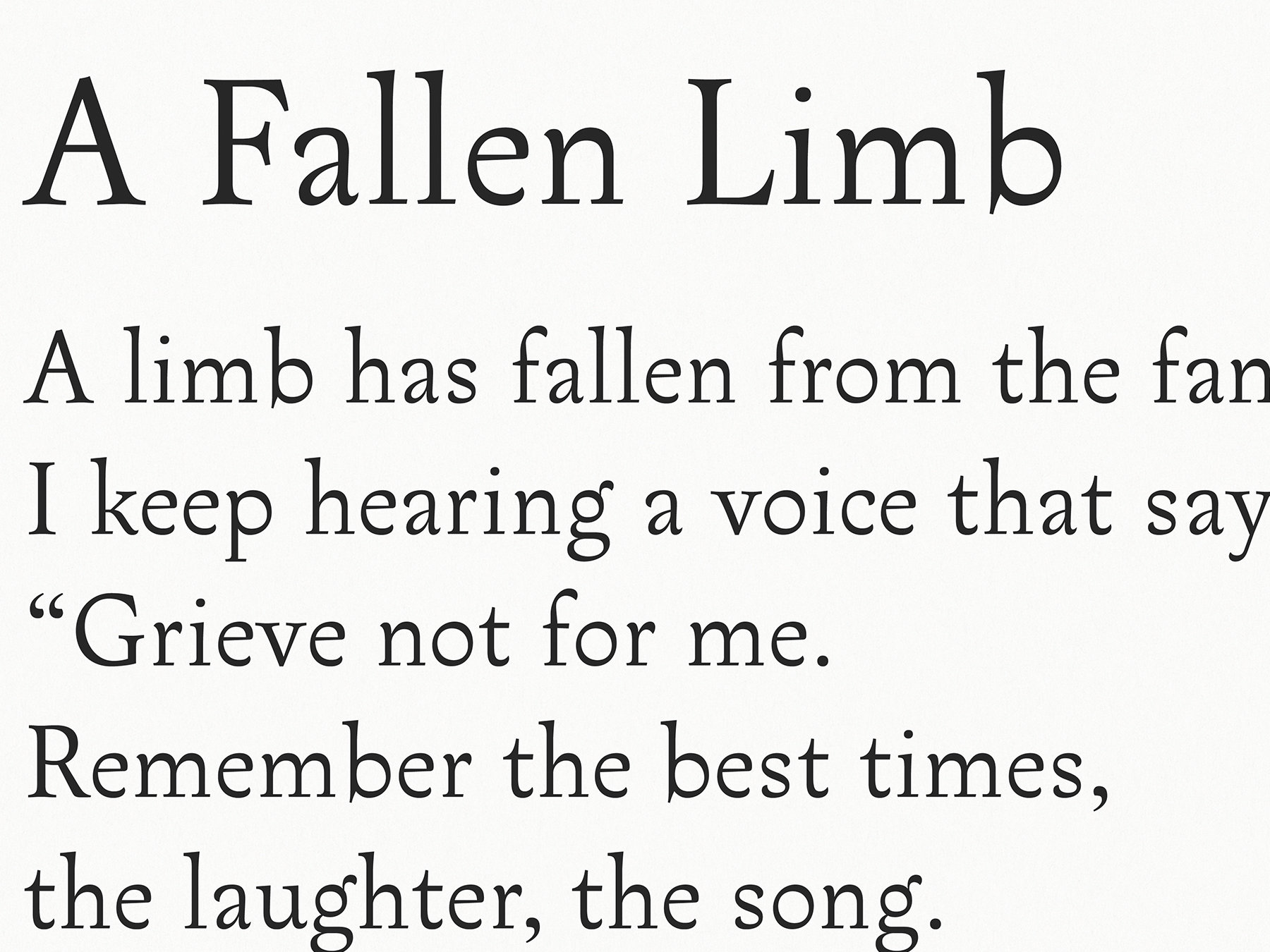 A Fallen Limb Poem Printable Christian Print Digital Download