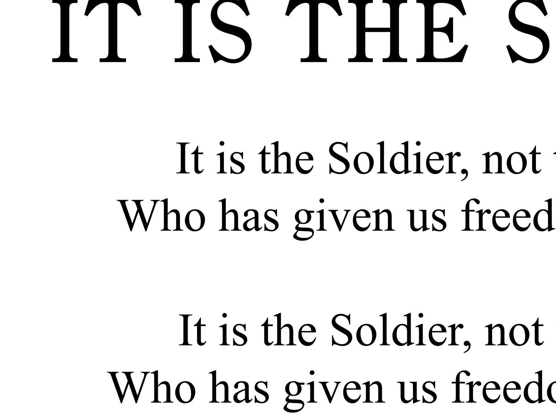 It is the Soldier Poem by Charles M Province Printable, Digital ...