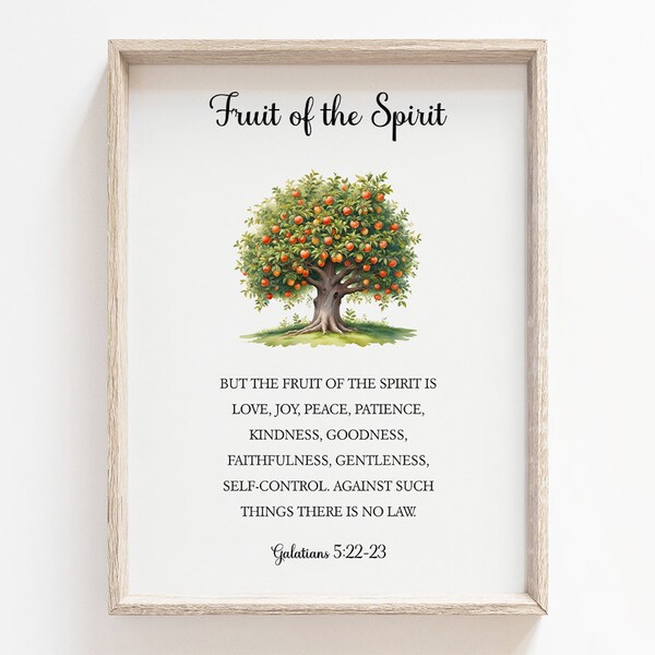 Fruit of the Spirit Bible Verse Galatians 5:22 23 Printable, Nature - Etsy