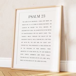 Psalm 23 Printable, King James Version, Bible Verse Print, Digital ...