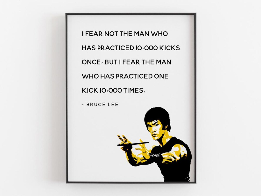 I Fear Not the Man Quote Bruce Lee Printable, Digital Download, Mastery ...