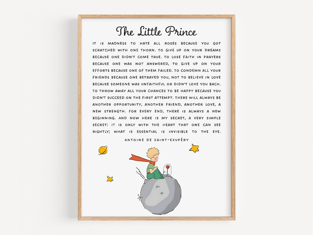 The Little Prince Book Quote Printable, Digital Download, Children ...