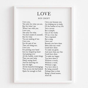 I Love You Poem Printable, Digital Download, Wedding Ceremony Reading ...