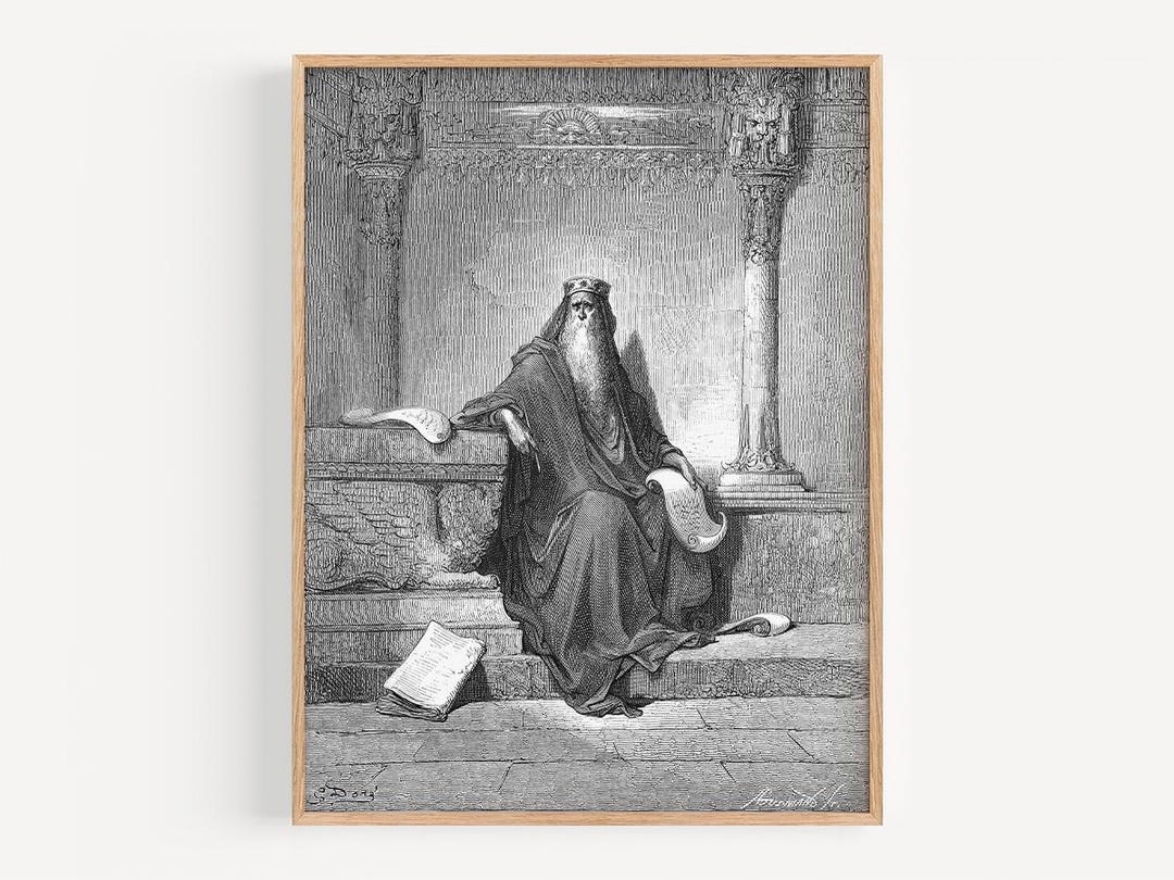 Gustave Doré King Solomon in Old Age Printable, Digital Download ...
