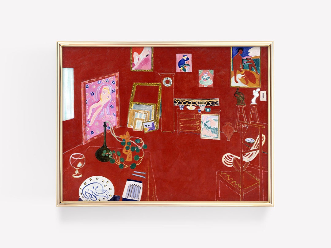 The Red Studio by Henri Matisse, Exhibition Poster Printable, Painting Wall Art, Student Gifts ...