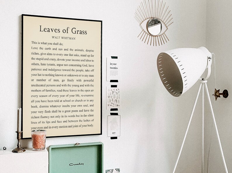 Leaves of Grass - This is What You Shall Do Quote - Walt Whitman ...