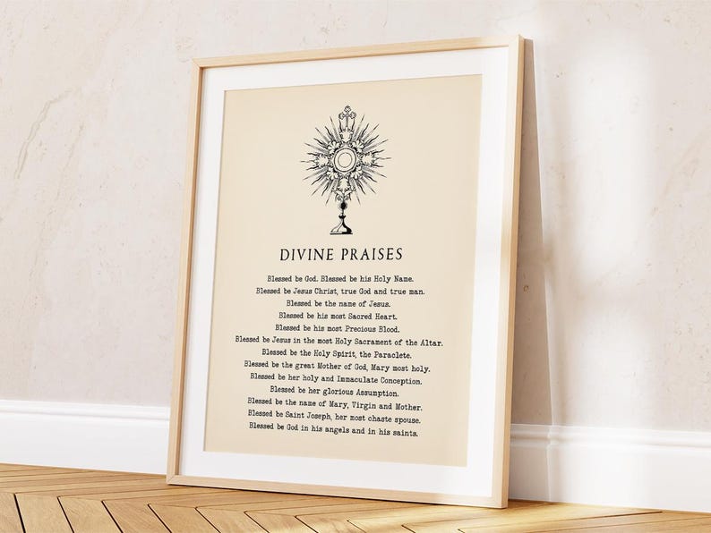 Divine Praises Prayer Printable, Digital Download, Catholic Church ...