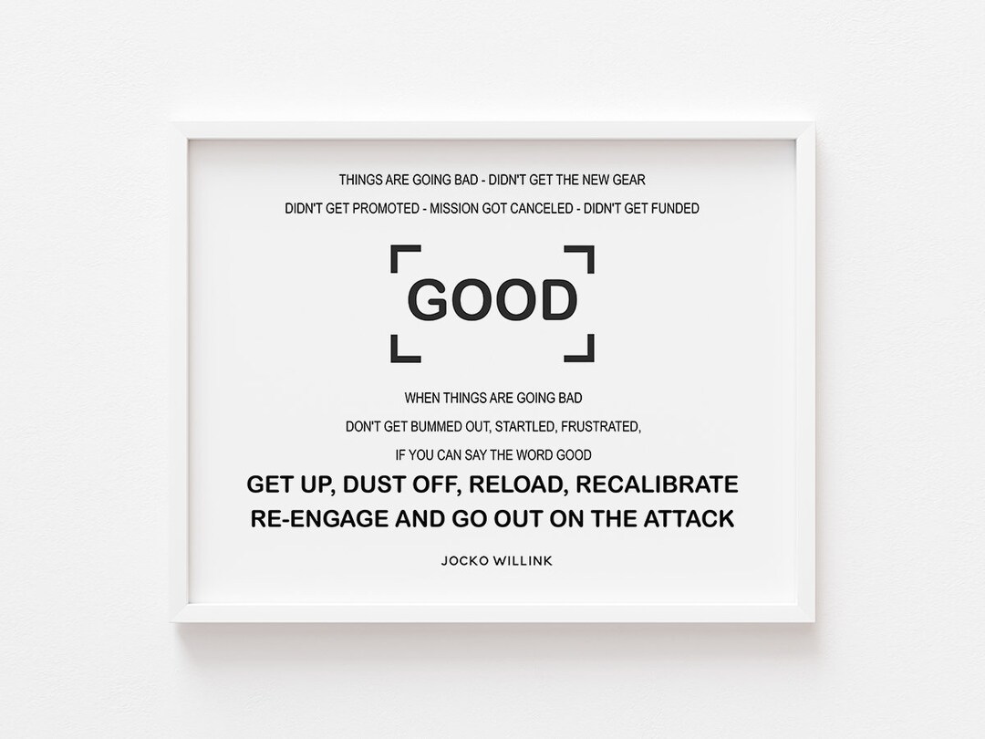 Good Word Quote by Jocko Willink Printable, Digital Download ...