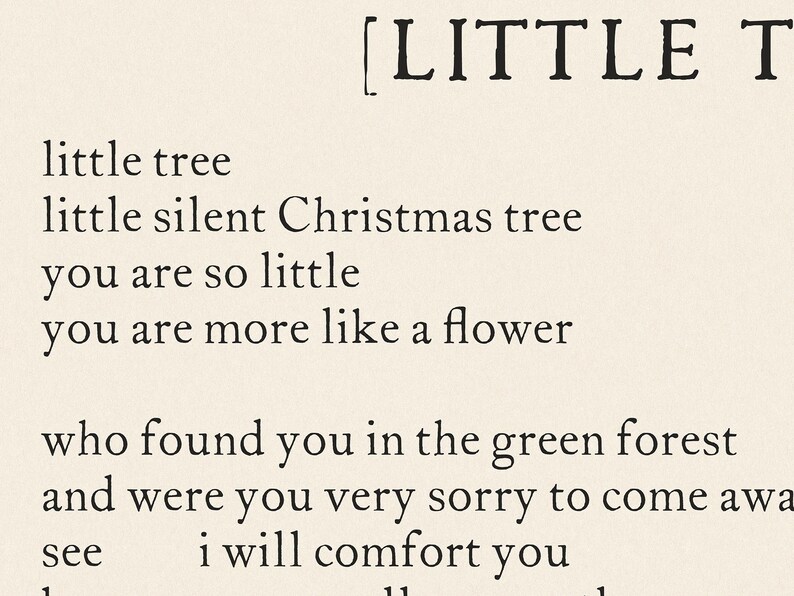 Little Tree Poem E. E. Cummings Printable, Digital Download, Nursery ...
