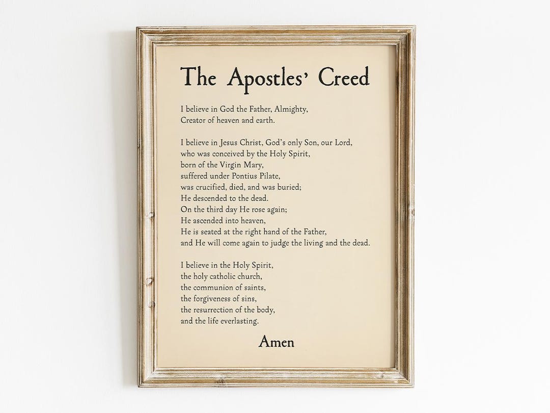 The Apostles Creed Prayer Printable, Digital Download, Confirmation ...