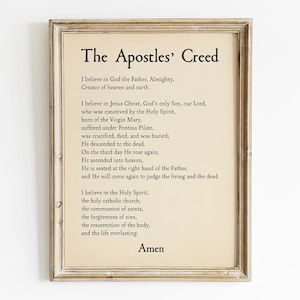 Vintage Apostles Creed Prayer - Etsy