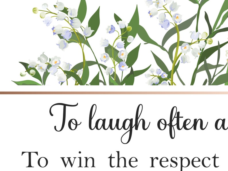 To Laugh Often & Much by Ralph Waldo Emerson Printable, Literature ...