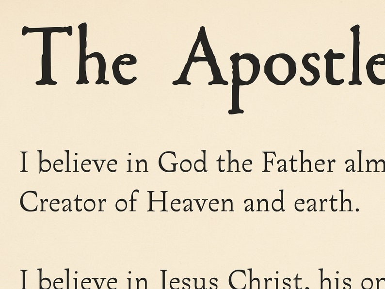 The Apostles Creed Prayer Printable, Digital Download, Confirmation ...