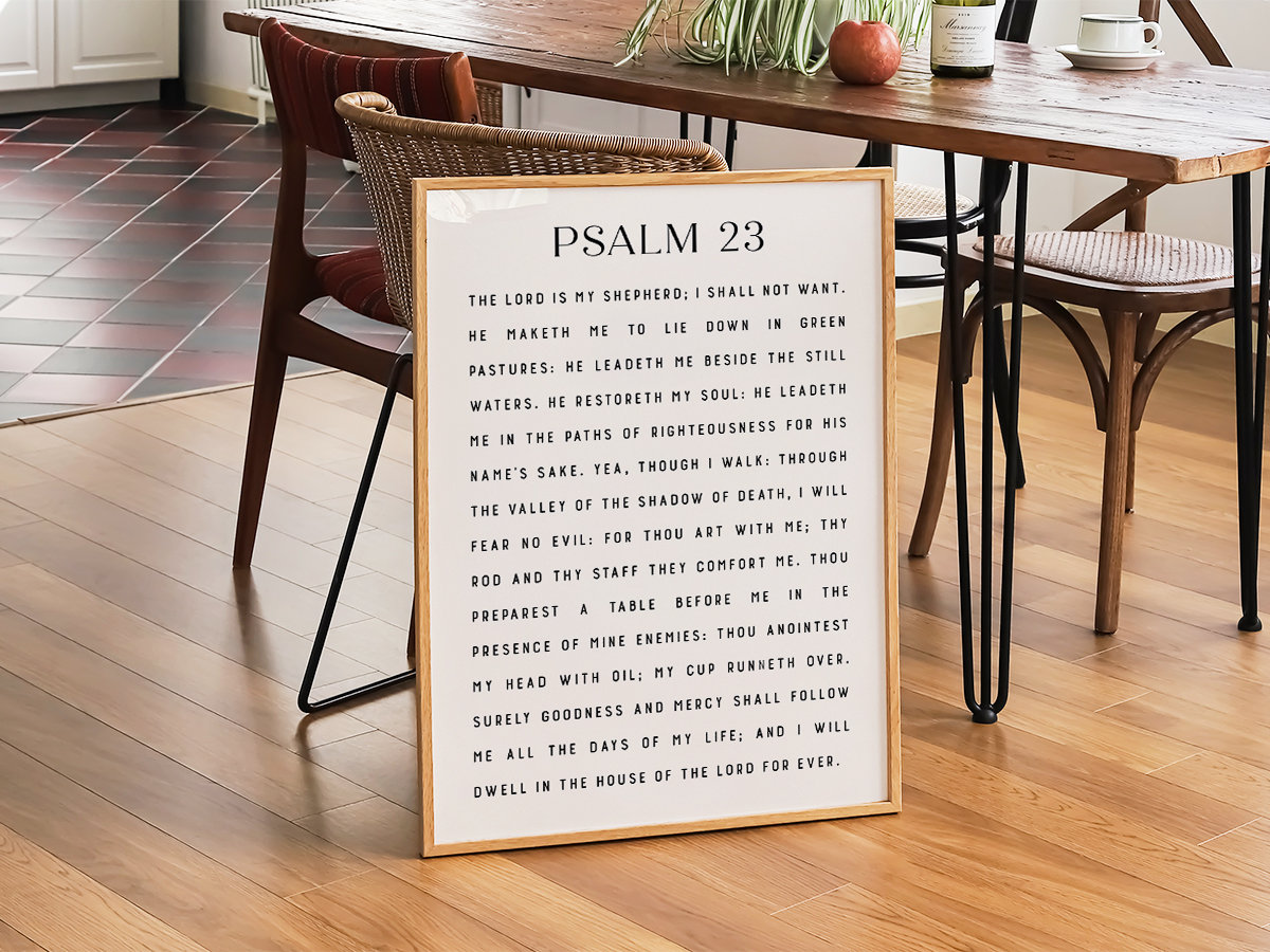 Psalm 23 Printable, King James Version, Bible Verse Print, Digital ...