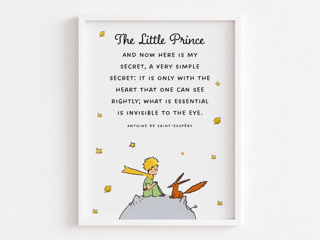 The Little Prince Book Quote Printable, Digital Download, Literary ...