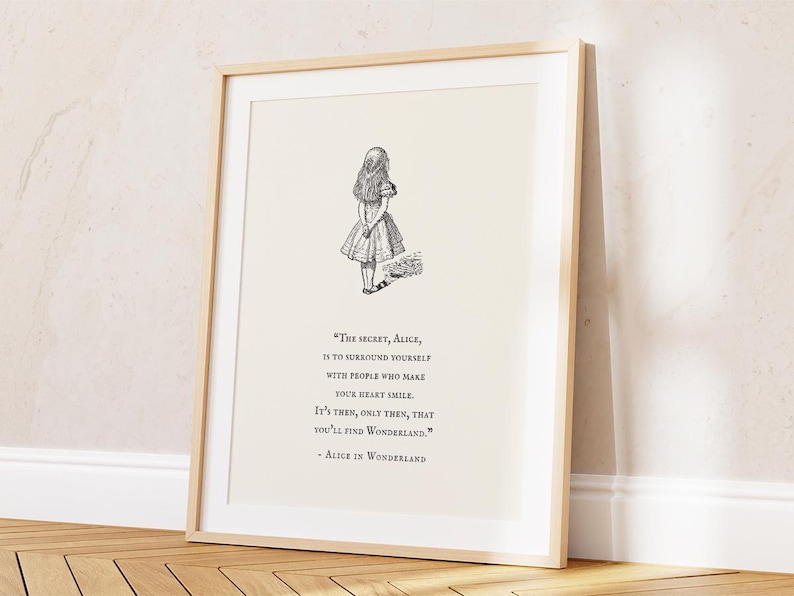 The Secret Alice is to Surround Quote Alice in Wonderland Printable ...